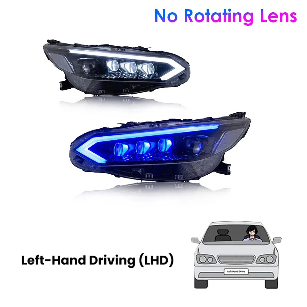 Комплект фар для Nissan Sylphy Sentra 2020-23 с LED-потоковым миганием, подключение без проводок, фары с дневным ходовым светом