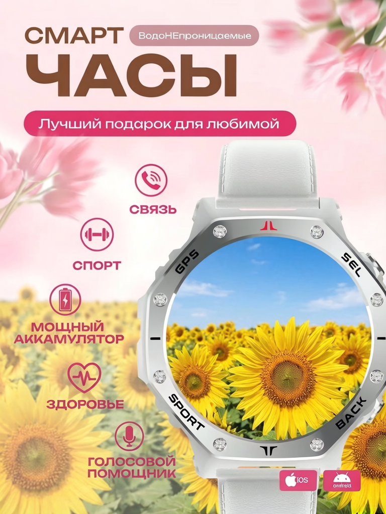 Умные часы G5 Mini женские, уведомления о звонках и сообщениях, мониторинг сна, шагомер, счетчик калорий, компас, Серые