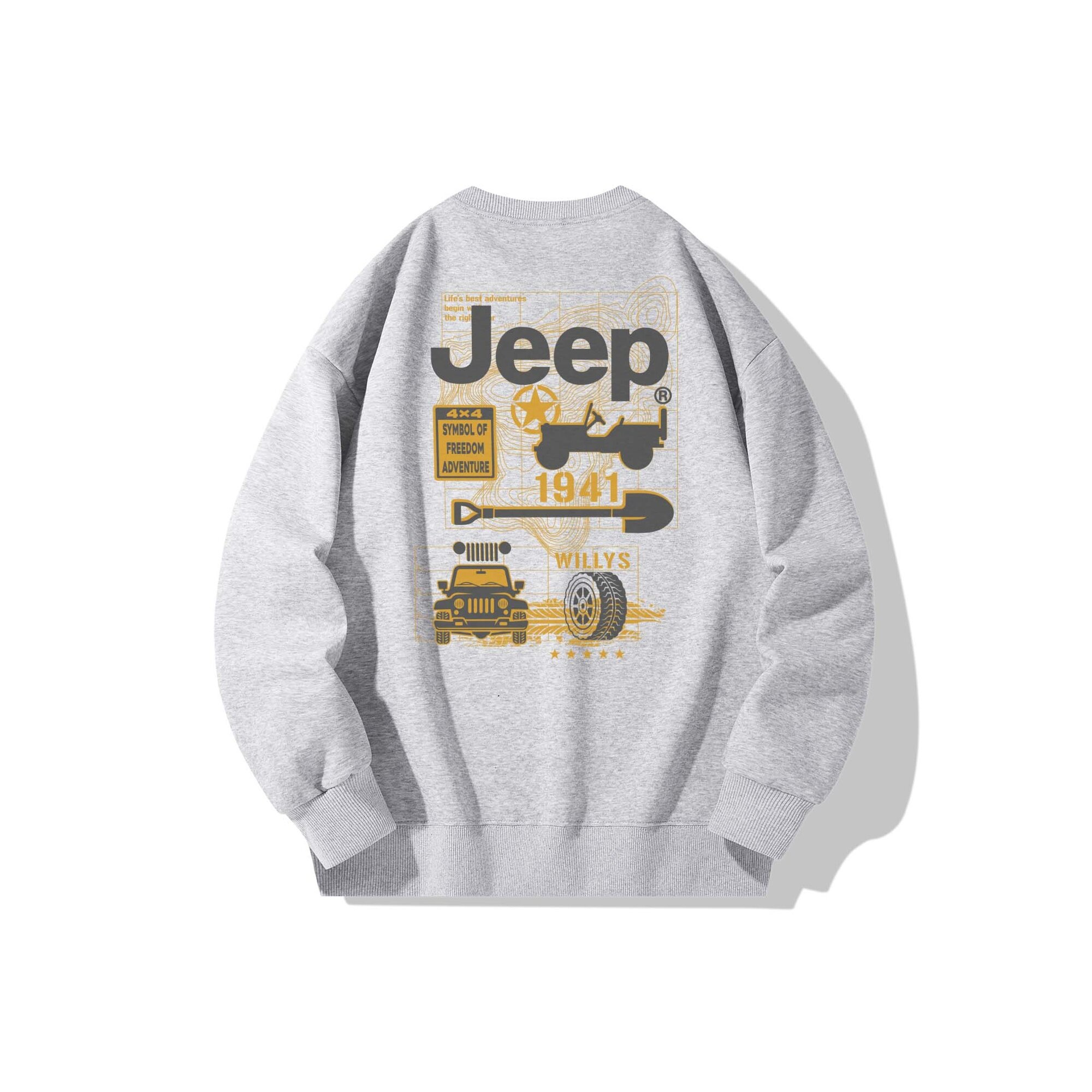Толстовка JEEP, размер L, , светло-серый