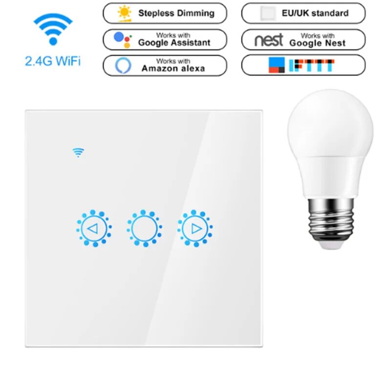 Умный выключатель MAKERIGH Wi-Fi, белый