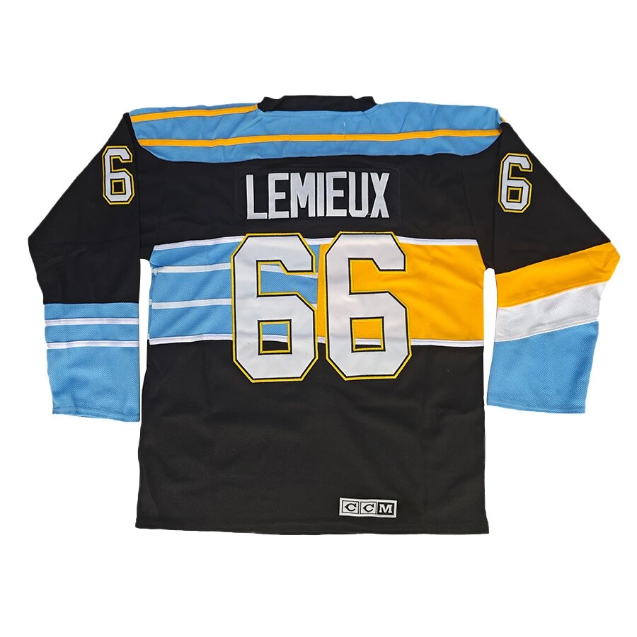 Хоккейная майка Lemieux Pittsburgh Penguins, XXXL, черный