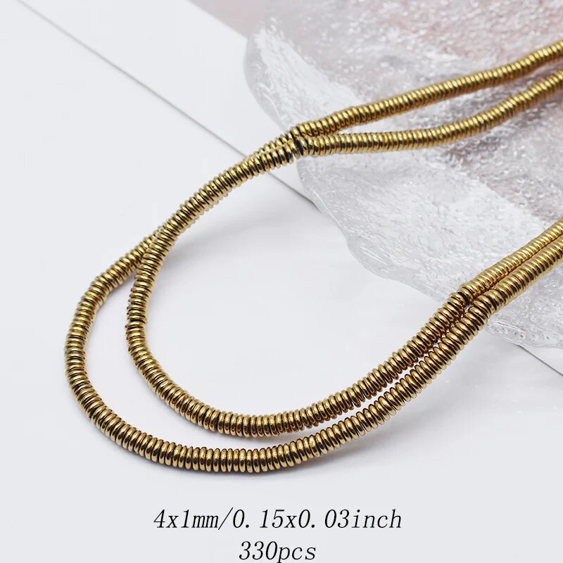 Золотые бусины из гематита YanQi
