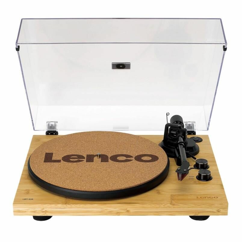 Lenco LBT-335BA - Виниловый проигрыватель -Бамбук - Bluetooth Ortofon 2M красный картридж