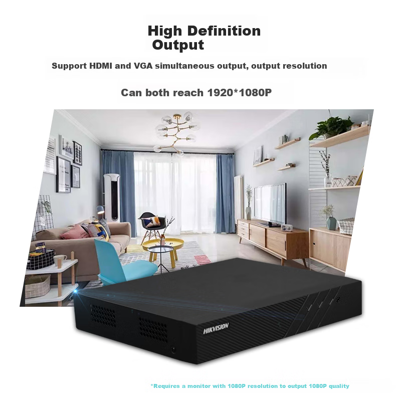 HIKVISION 4-канальный NVR видеорегистратор с одним жестким диском поддержка 6 ТБ удаленный доступ через смартфон