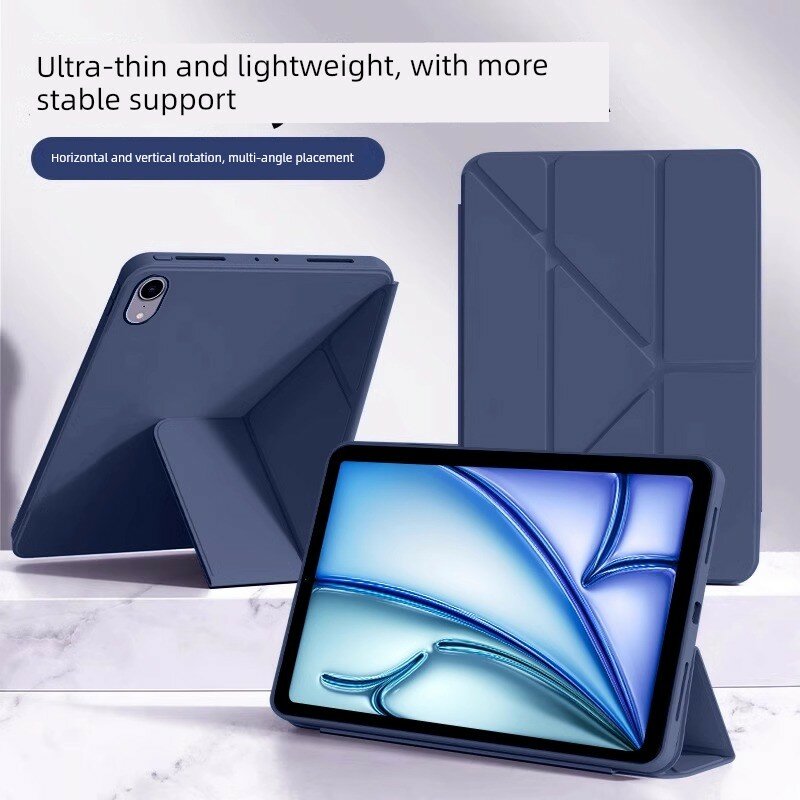 IPad Pro 2022 12,9-дюймовый премиум жидкий силиконовый чехол с поддержкой горизонтального и вертикального положения,