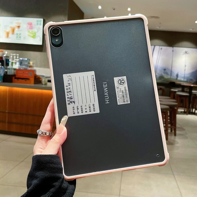 Матовый чехол для Huawei MatePad 11,5"S (2025) розовый, жесткие и мягкие края