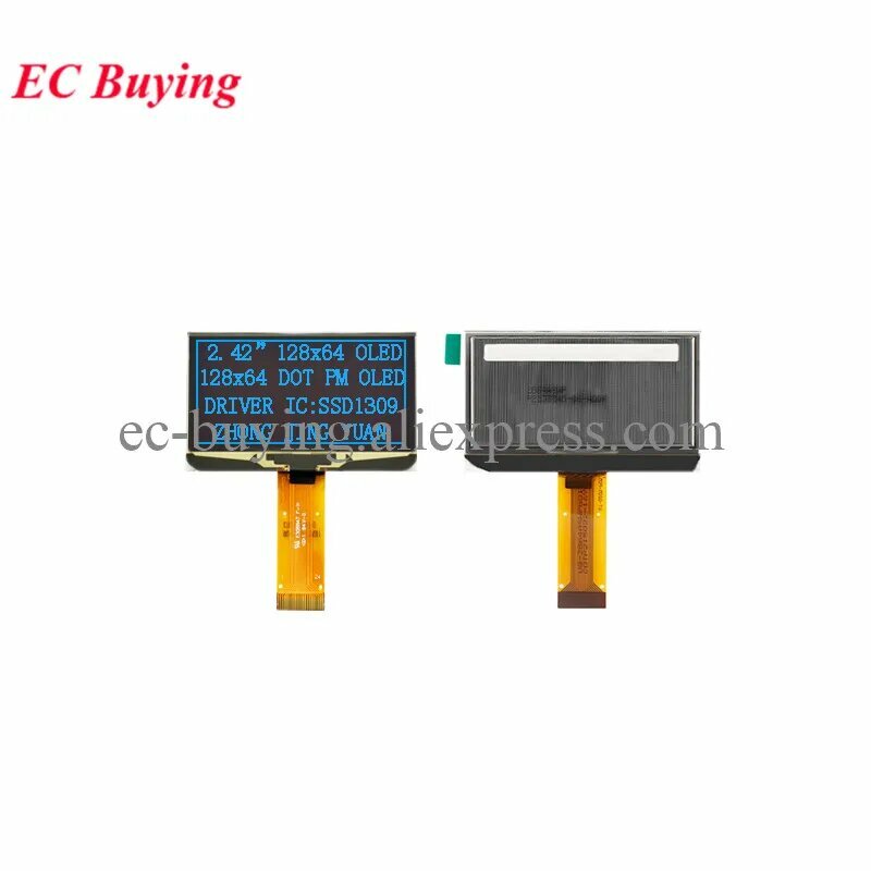 OLED дисплей 2.4" 128x64 Blue, SSD1309