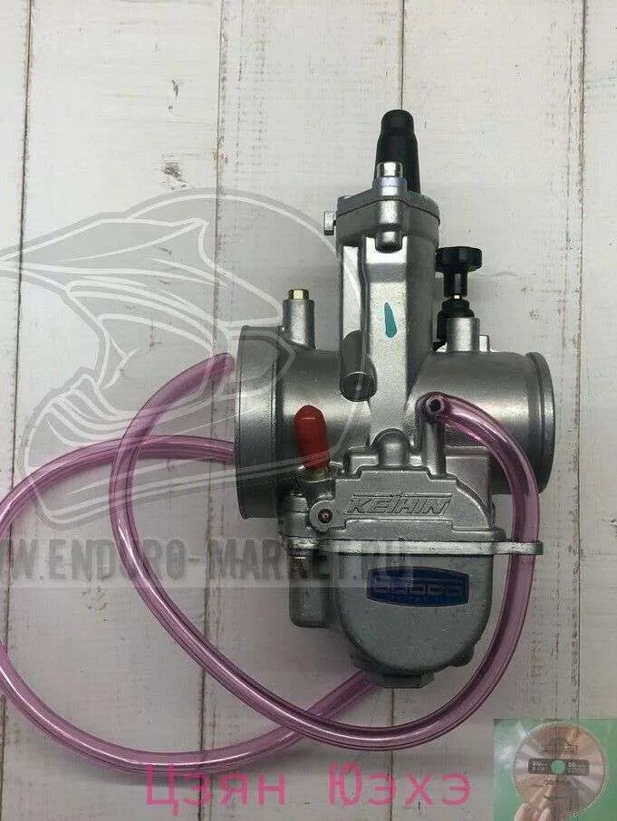 Карбюратор KEIHIN PWK34 для мотоциклов 250-450сс, диффузор 34 мм, плоский дроссель