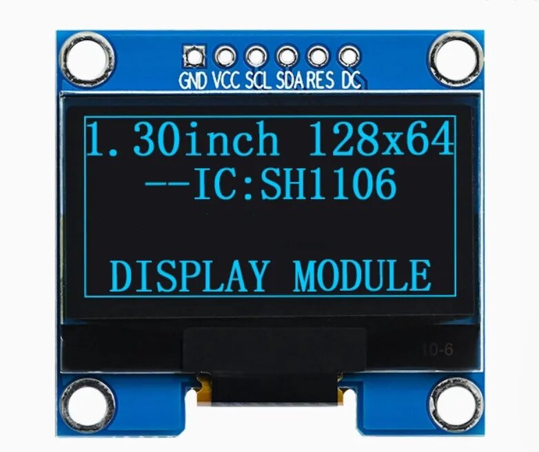 OLED-дисплей 1.3" 128x64 SH1106, синий