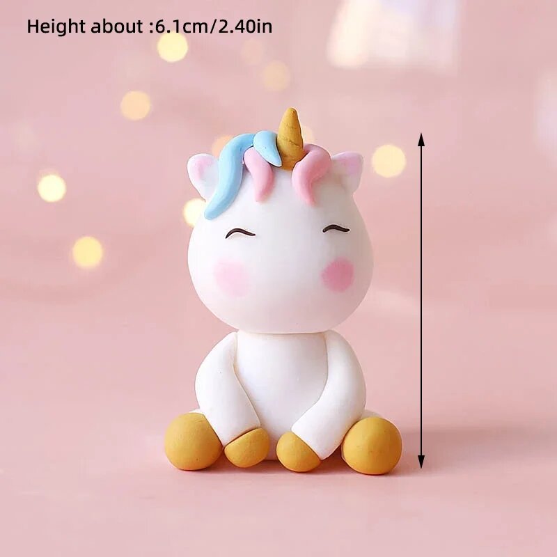 Радужный топпер для торта единорог ПВХ Unicorn D