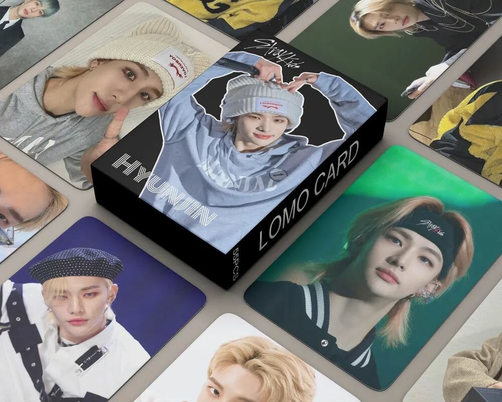 KPOP 55шт/коробка Stray kids SOLO Hyunjin Фотокарточки Hyunjin LOMO Card