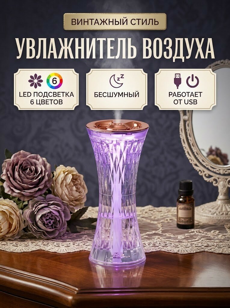 Увлажнитель воздуха универсальный с подсветкой