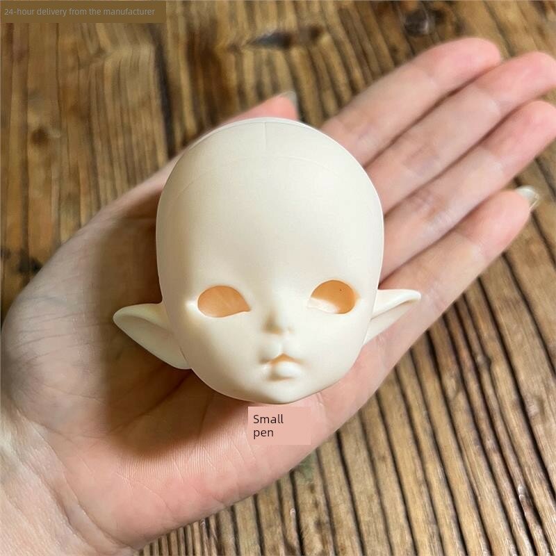 Голова куклы из винила Clay Workshop, 6-дюймовая, в реалистичном стиле MJD, с макияжем, лысой головой, открывающейся