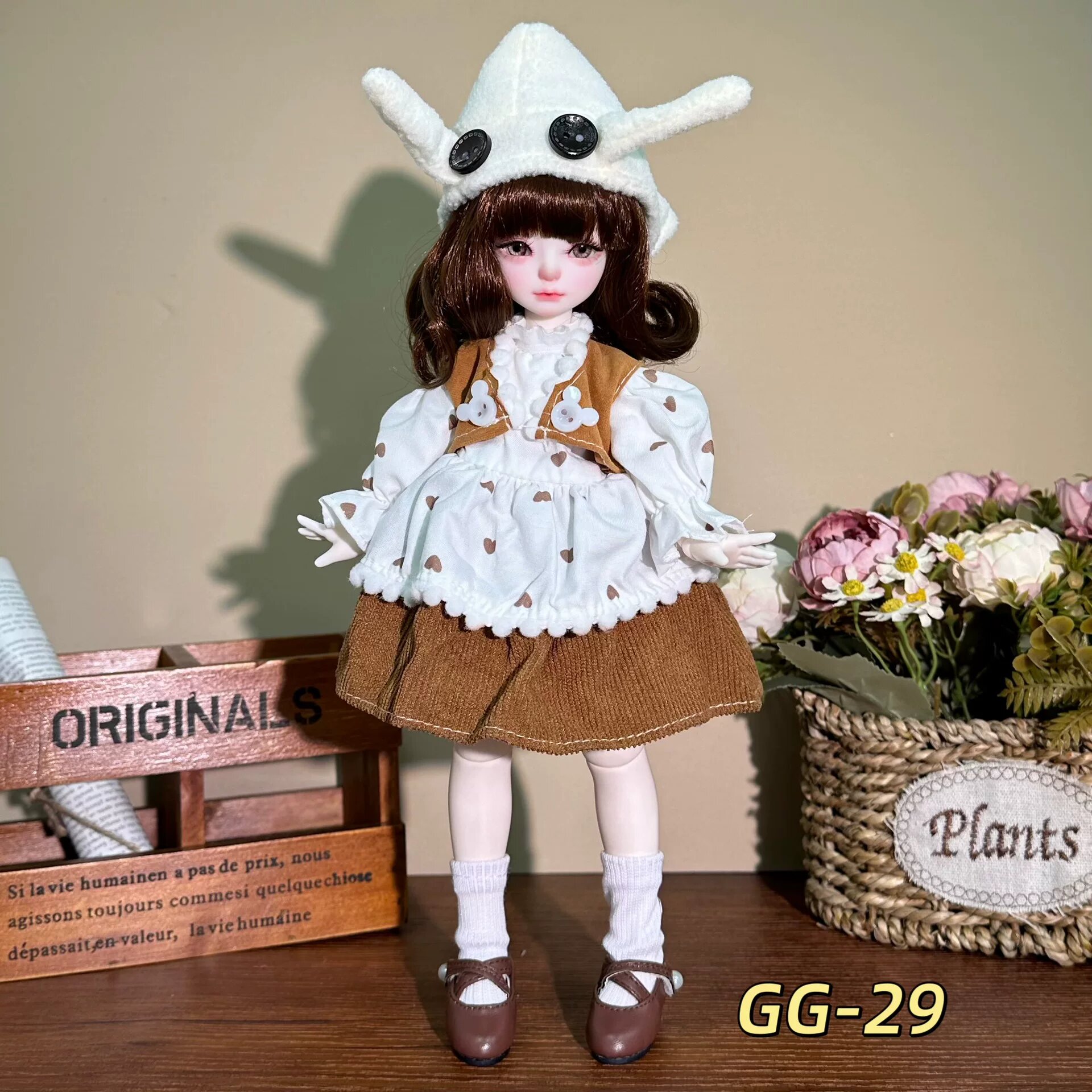 Одежда для кукол BJD, 6 предметов, комплект одежды для куклы 30cm шт, аксессуары для кукол BJD, платье для куклы Ghost