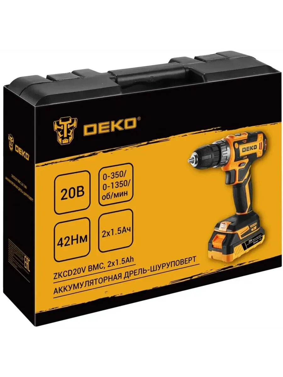 Дрель Deko ZKCD20V 20В — фото 1