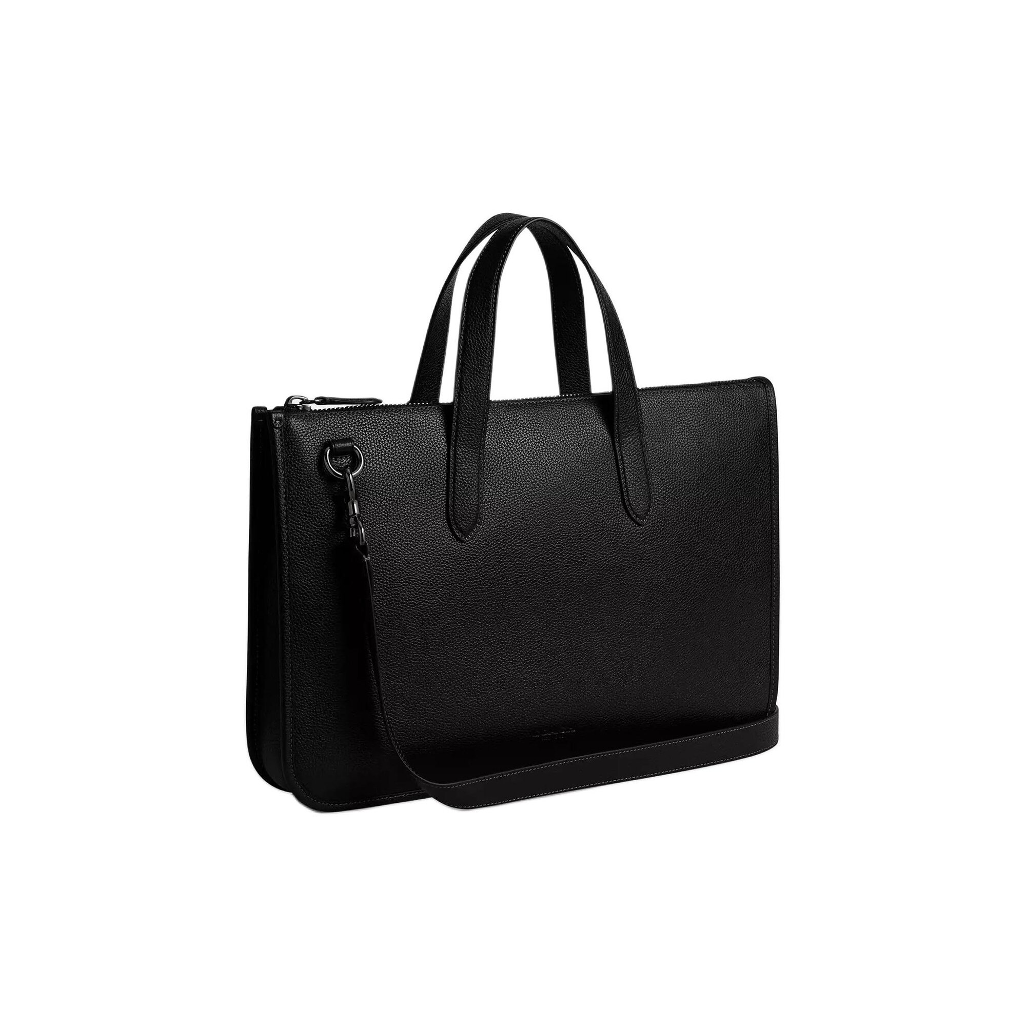 Портфель Coach, фактура матовая, черный — фото 1