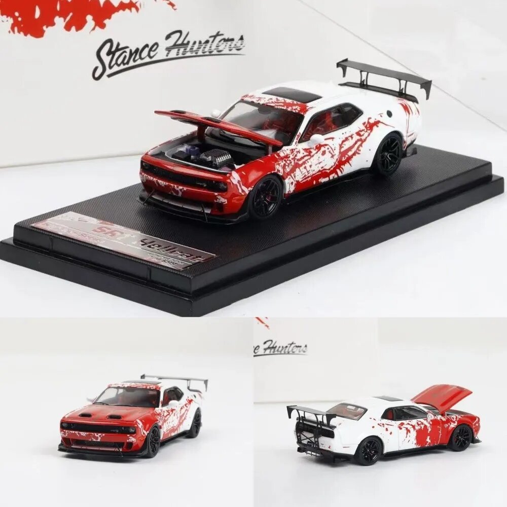 Stance Hunters-SH 1/64 Dodge Challenger SRT Hellcat Эксклюзивная кастомизированная модель автомобиля из литого металла