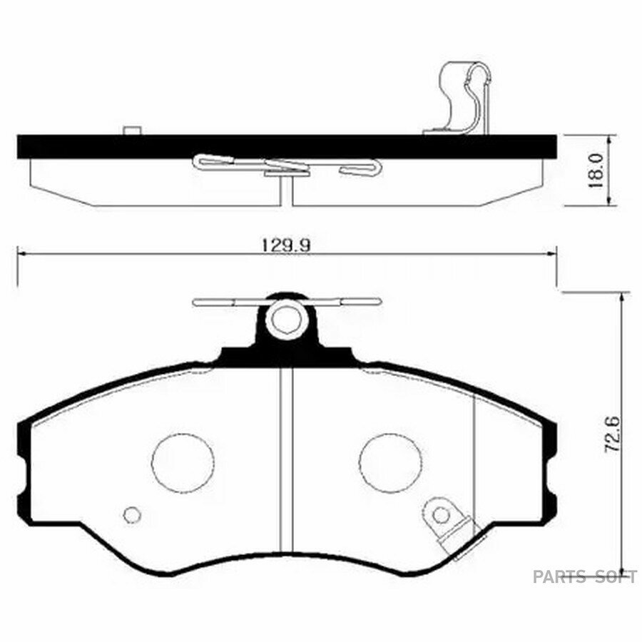 Колодки тормозные дисковые передн HYUNDAI: H100 93-00, H1 97- HSB HP0019 | цена за 1 шт