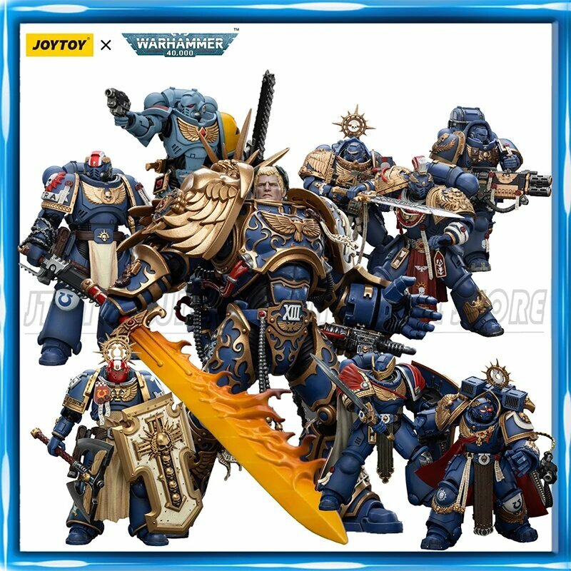 JOY TOY Warhammer 40K Фигурки Ультрамарин Titus Victrix Guard Темно-синий, Primaris Captain