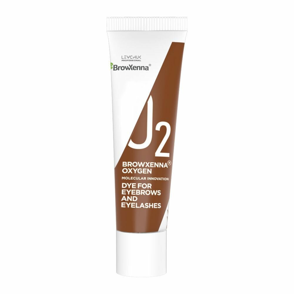 BrowXenna Краска для бровей и ресниц OXYGEN J2 #6.42 орехово-коричневый Warm walnut, 15 мл (Brow Henna / БроуХенна)