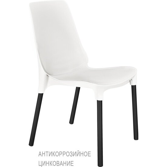 Стул Sheffilton SHT ST75/S424 белый/черный муар (цинк)