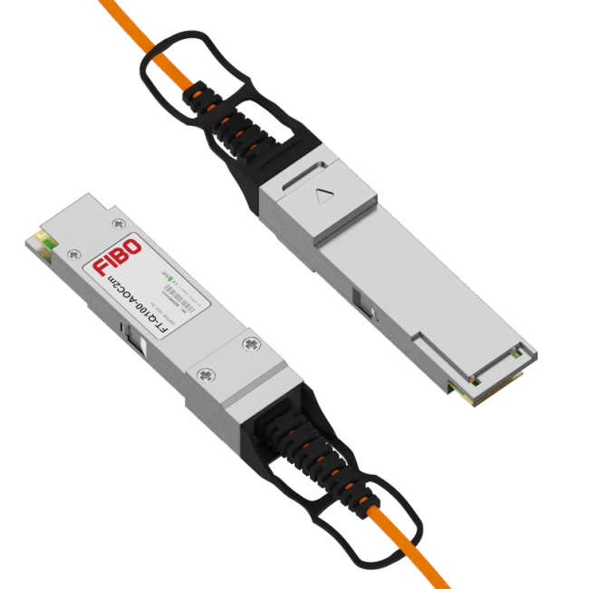 FIBO FT-Q100-AOC2m Кабель/ FIBO FT-Q100-AOC2m QSFP28 AOC модуль 100G, оптический кабель, 2 метра