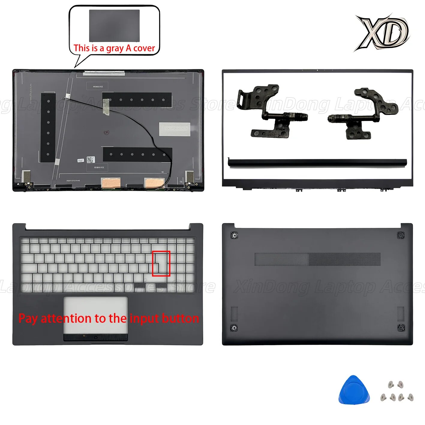 Крышка клавиатуры Lenovo ThinkPad T480s/T490s/T480/T490 Grey ABCDHH