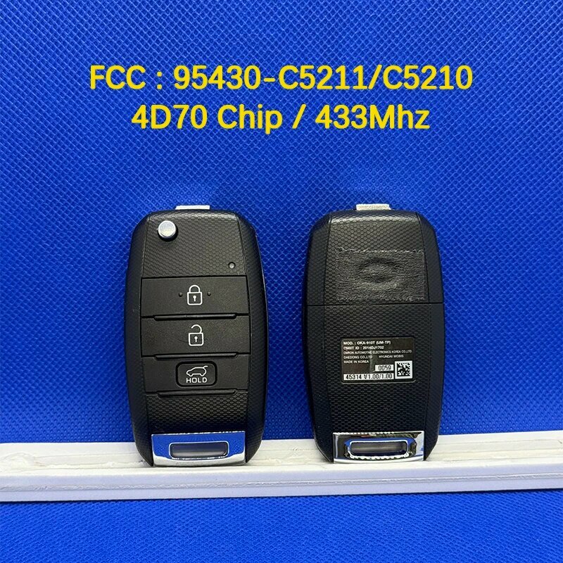 CN051139 OEM 3-кнопочный смарт-ключ дистанционного управления 4D70 чип 433 МГц FCC OKA-910T PN 95430-C5211/C5210 для KIA Sorento 2015-2019