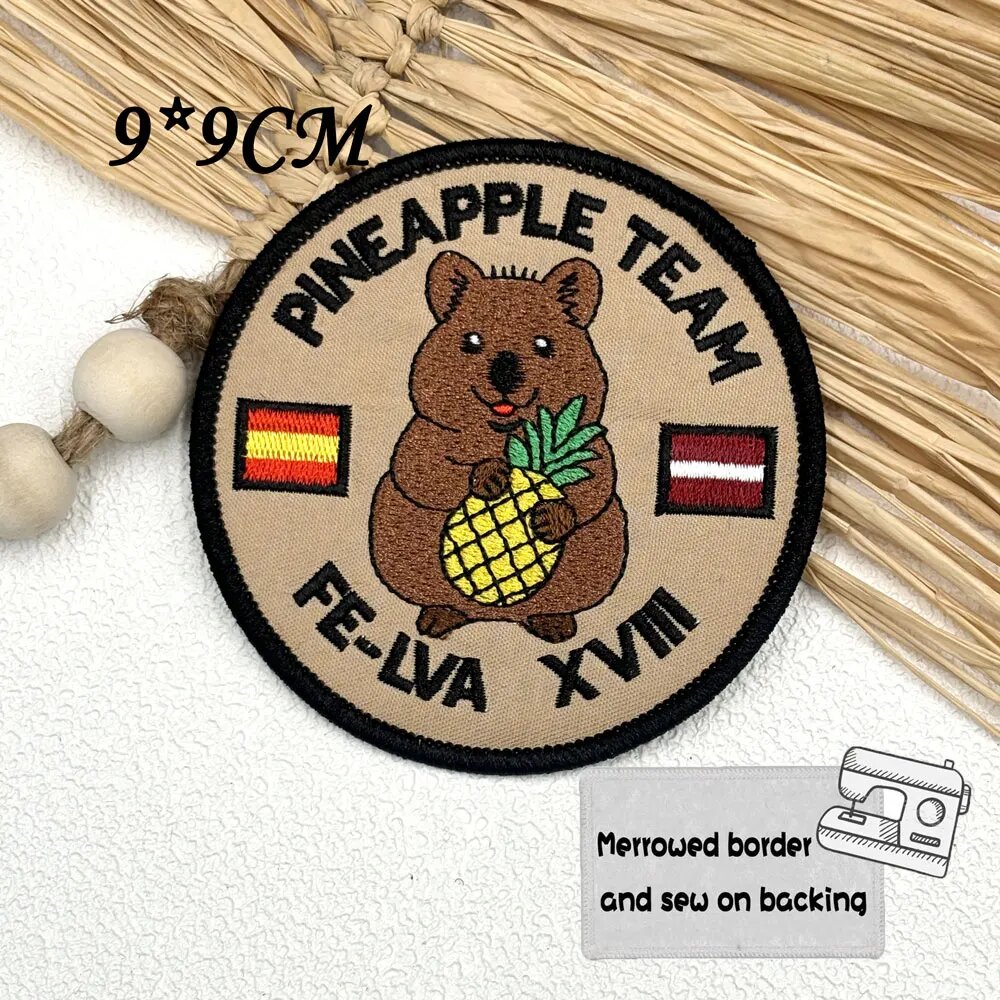 Нашивка Pineapple Team, 9*9см, SEW ON