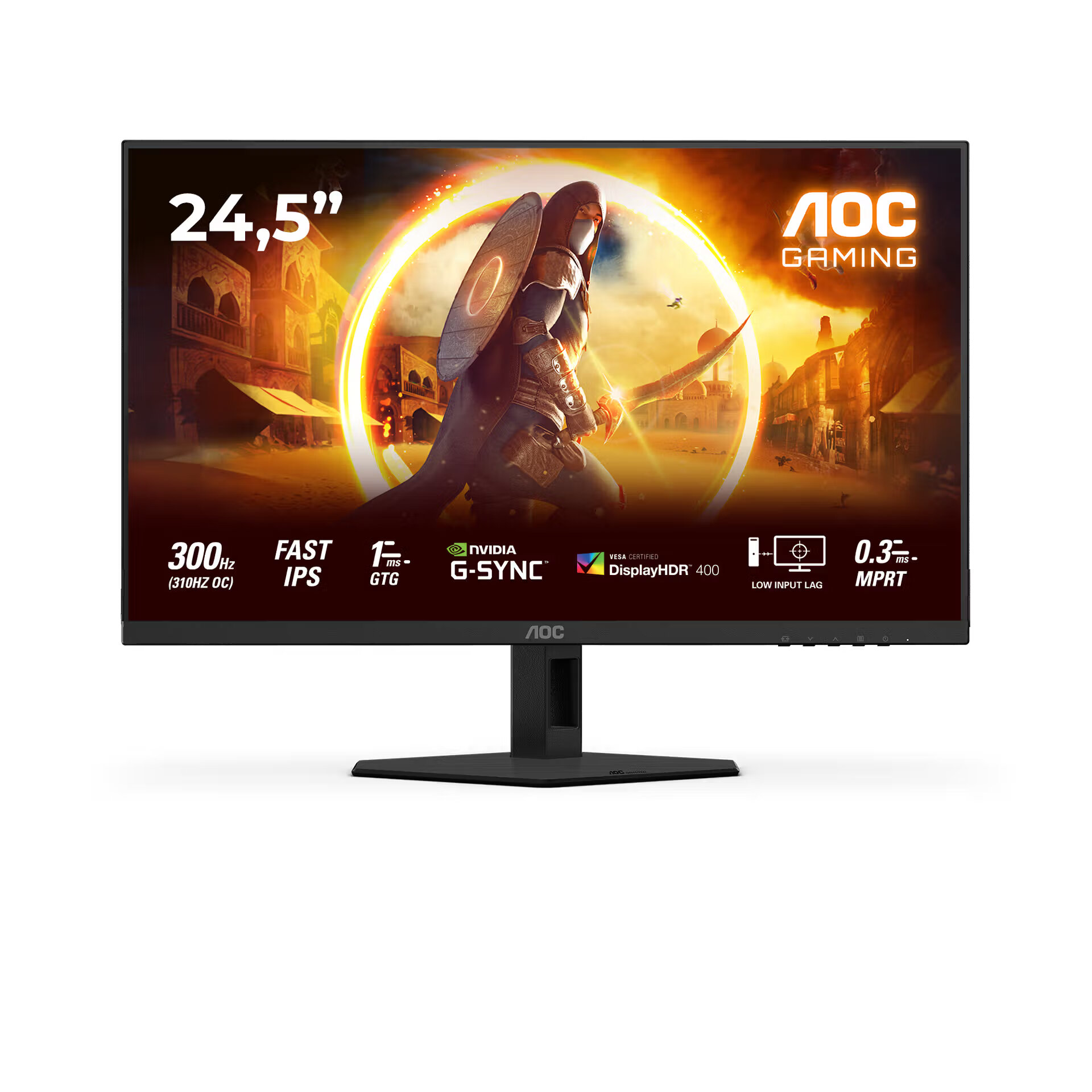 AOC Монитор 24.5 AOC 25G4SRE Gaming 1920x1080, IPS, черно-красный (2xHDMI, DP)