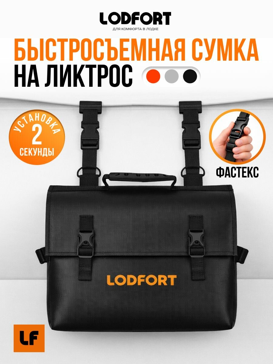 Быстросъемная сумка на ликтрос LODFORT крепление фастекс за 2 секунды, водостойкая