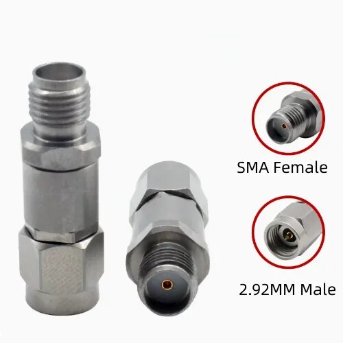 Адаптер 2.92мм Male - SMA Female из нержавеющей стали, Color: SMAF-2.92MMM-18G