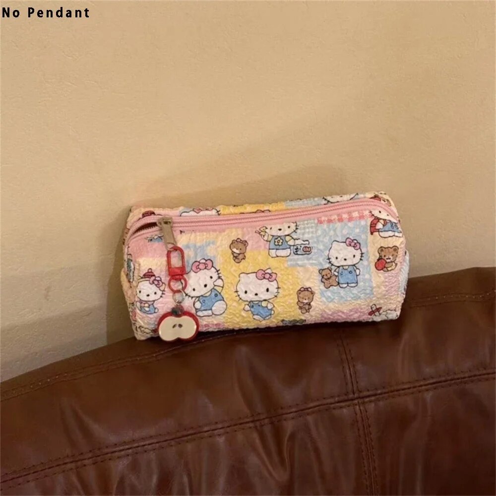 Kawaii мультфильм Hello Kitty пенал милый модный большой емкости портативный пенал для хранения студенческие канцелярские принадлежности для девочек подарок ребенку