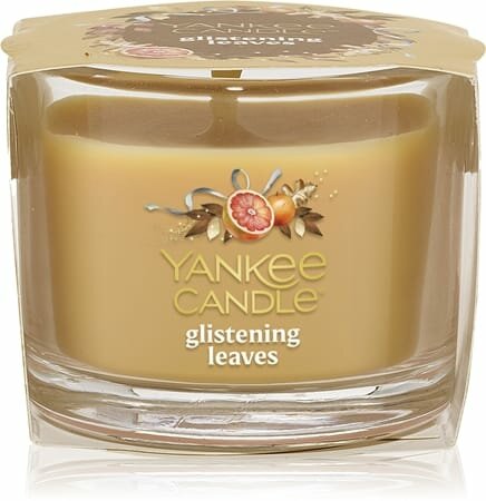 Свеча Yankee Candle Glistening Leaves, стеклянная, унисекс, 37 г