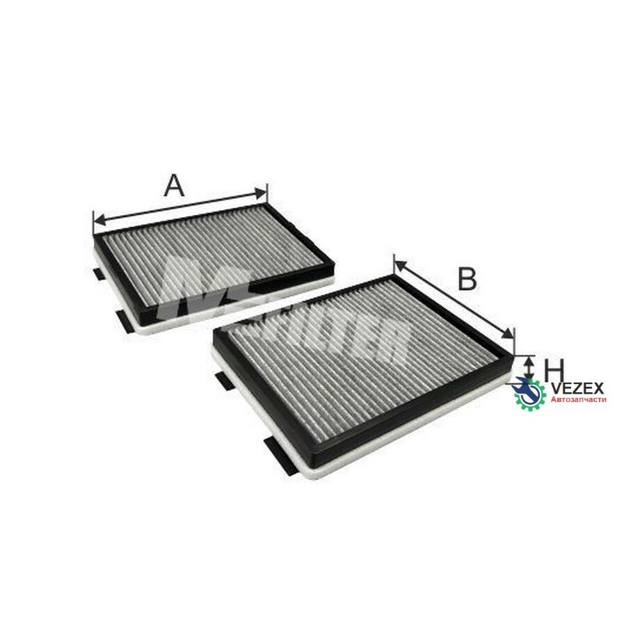 M-FILTER K905C-2 фильтр салона! угольный 2шт.\ BMW E39 all 95-04