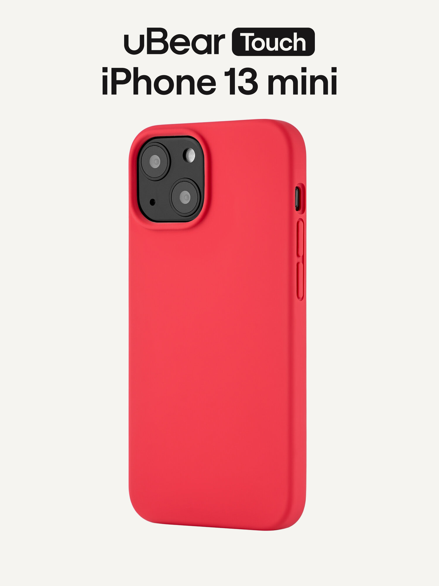Чехол uBear Touch Case (Liquid silicone) для iPhone 13 mini, красный