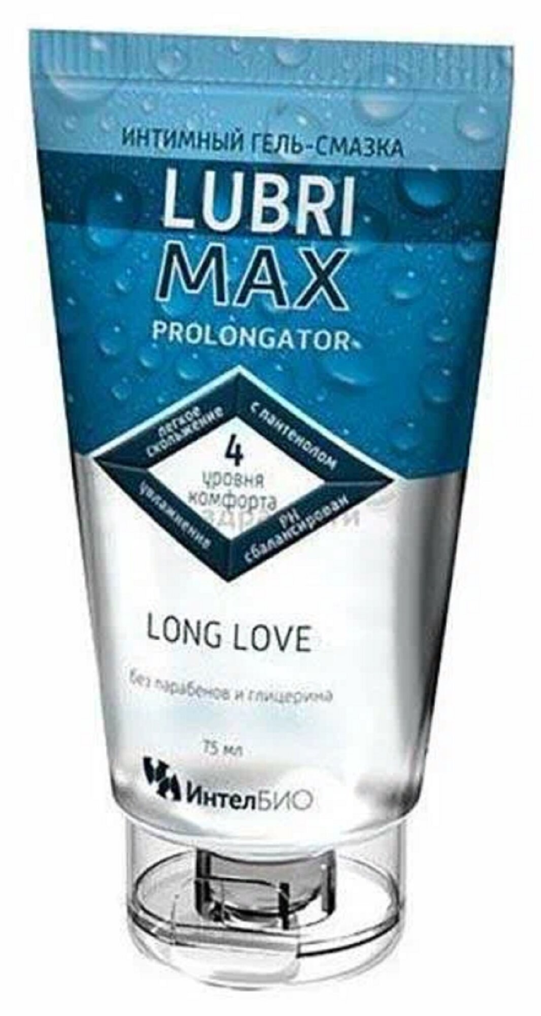 Гель-смазка КоролевФарм "ИнтелБИО" Lubrimax Prolongator LM0003, 75 мл, водная основа