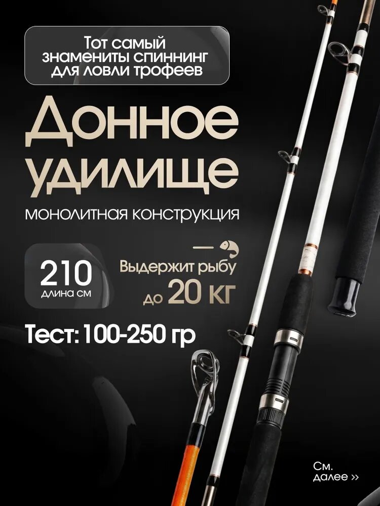 Спиннинг для рыбалки 210 см 2 шт. Донное удилище 210 см