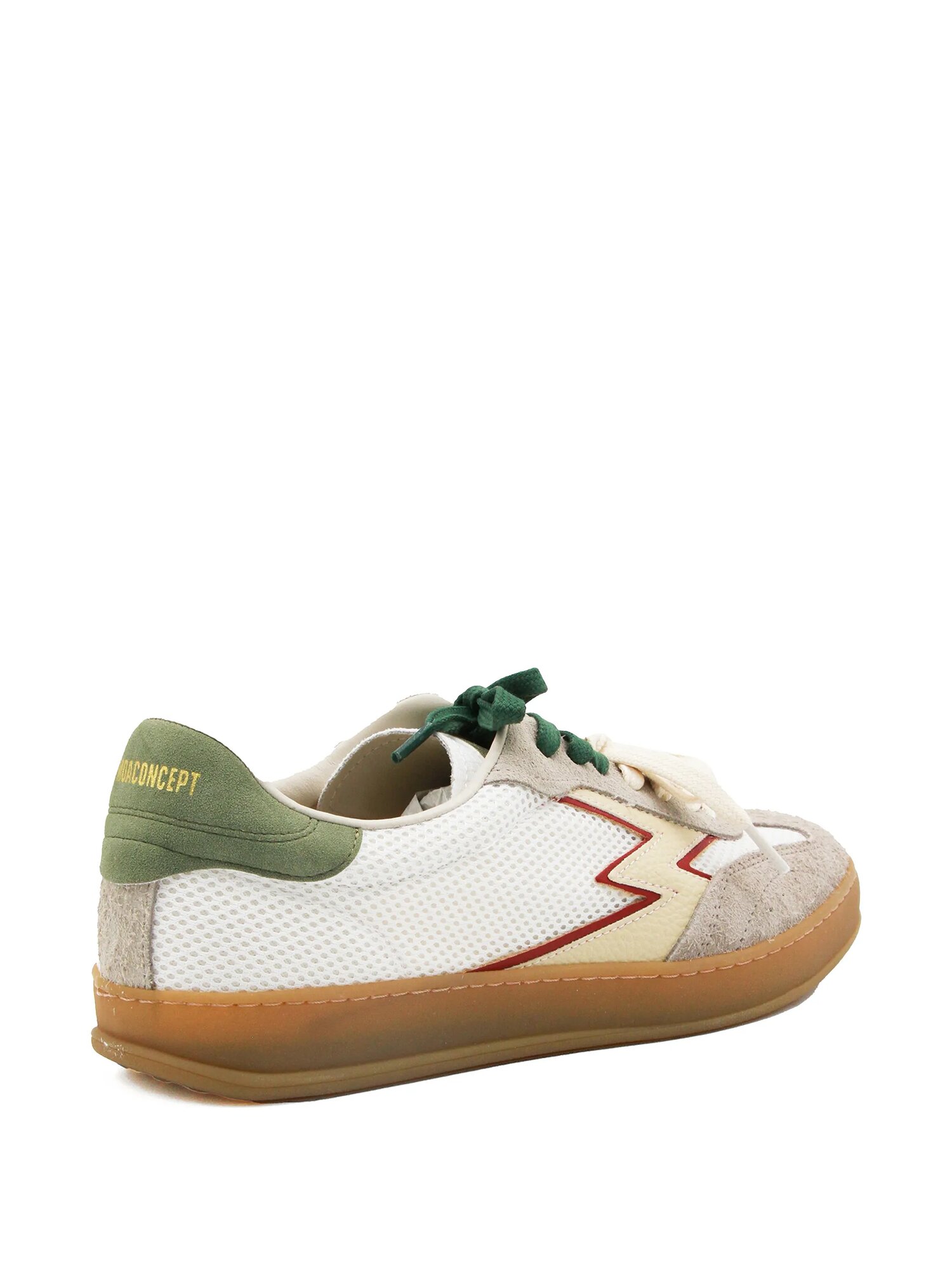 Кроссовки MOACONCEPT Lightning-bolt patch panelled sneakers, размер 44, белый — фото 1
