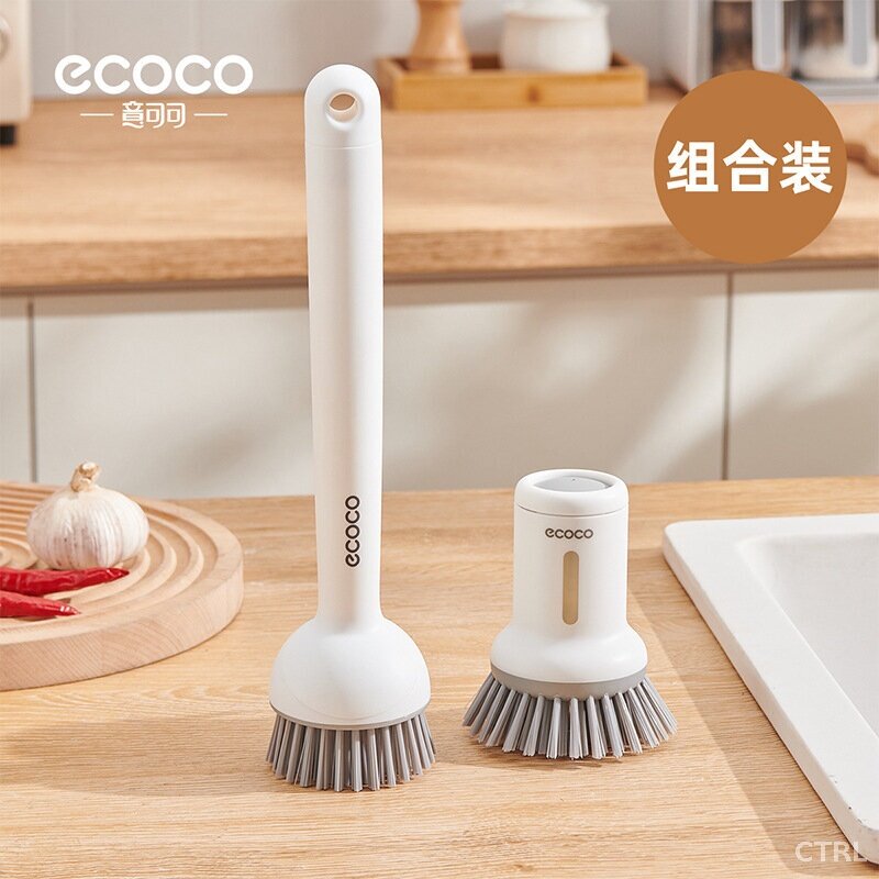Щетки для кастрюль Icoco/ecoco "Креативные лентяи", с длинной ручкой, вращающиеся