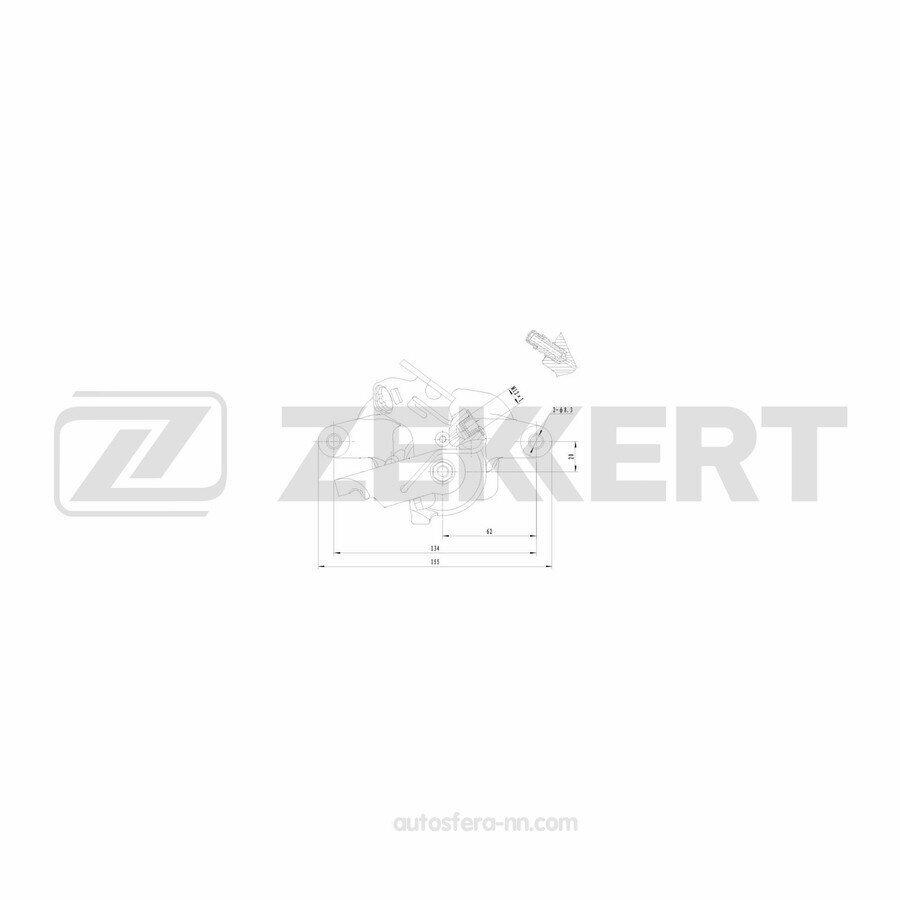 ZEKKERT BS8310 Тормозной суппорт задн. лев. VW Golf V VI 04- Jetta III 04- Audi A3 II 03- TT II 07- Skoda Octa