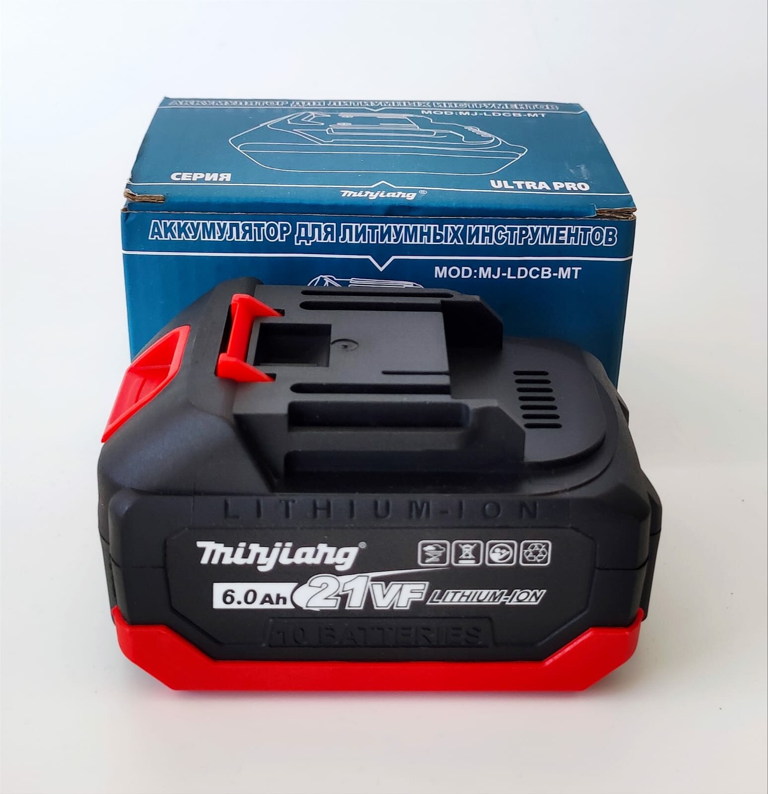 Аккумулятор 21V Li-ion 6,0Ah, Аккумулятор для электроинструмента Minjiang MJ-LDCB-MT