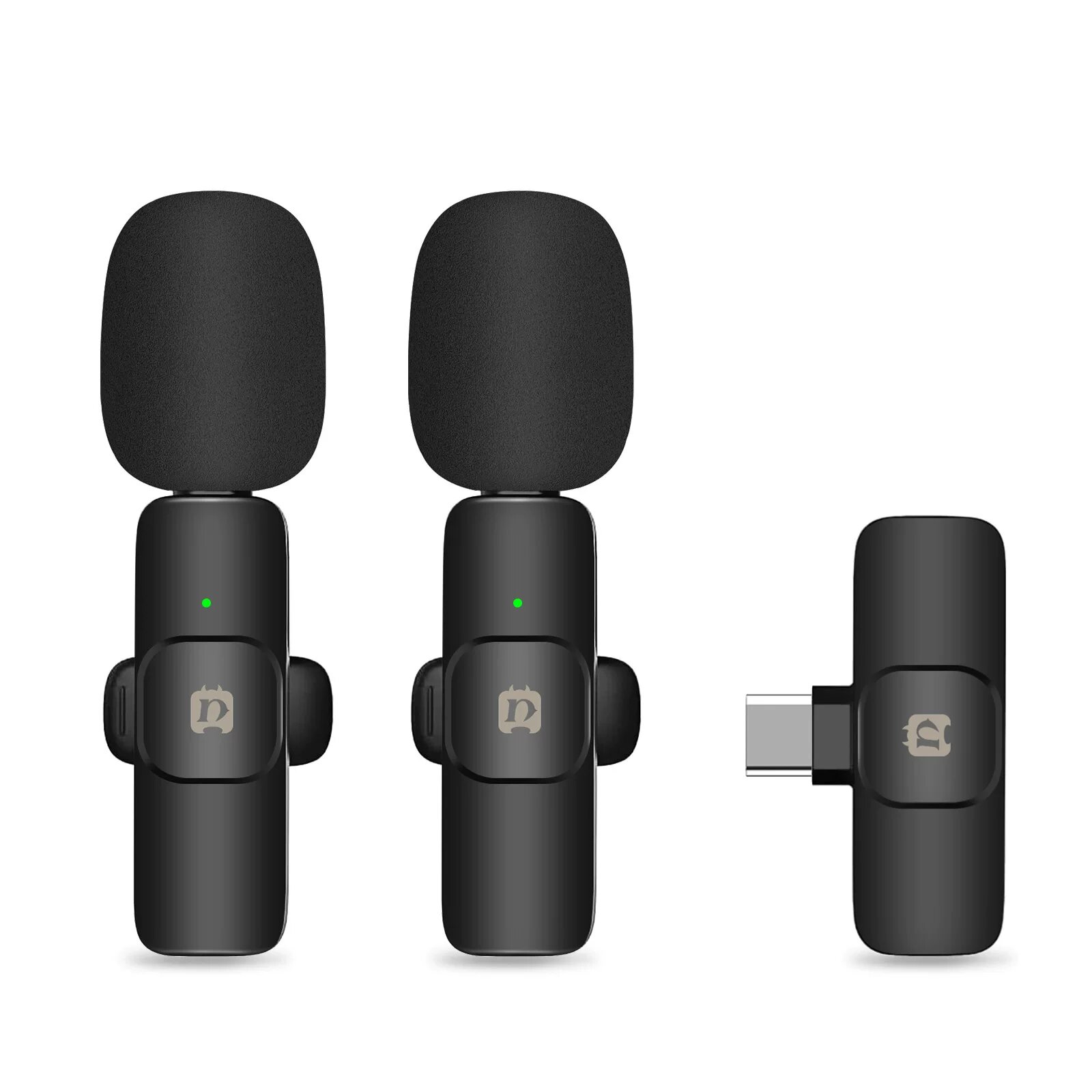Беспроводной лацерный микрофон для iPhone с Type-C и двумя микрофонами, модель PU3151B