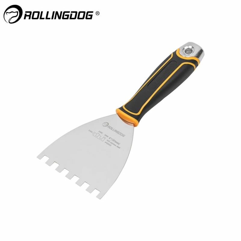 Шпатель зубчатый Rollingdog Greyhound 100мм, зуб 8мм, арт.50643