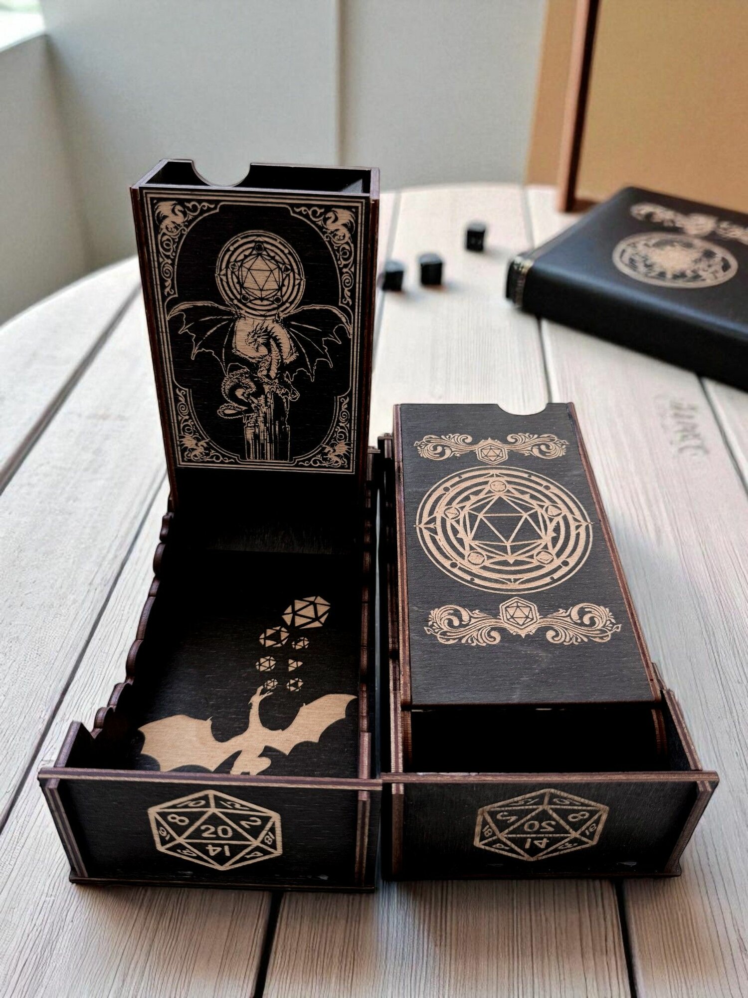 Башня для бросания кубиков Dice Tower "Дракон", дайс тауэр для ДнД