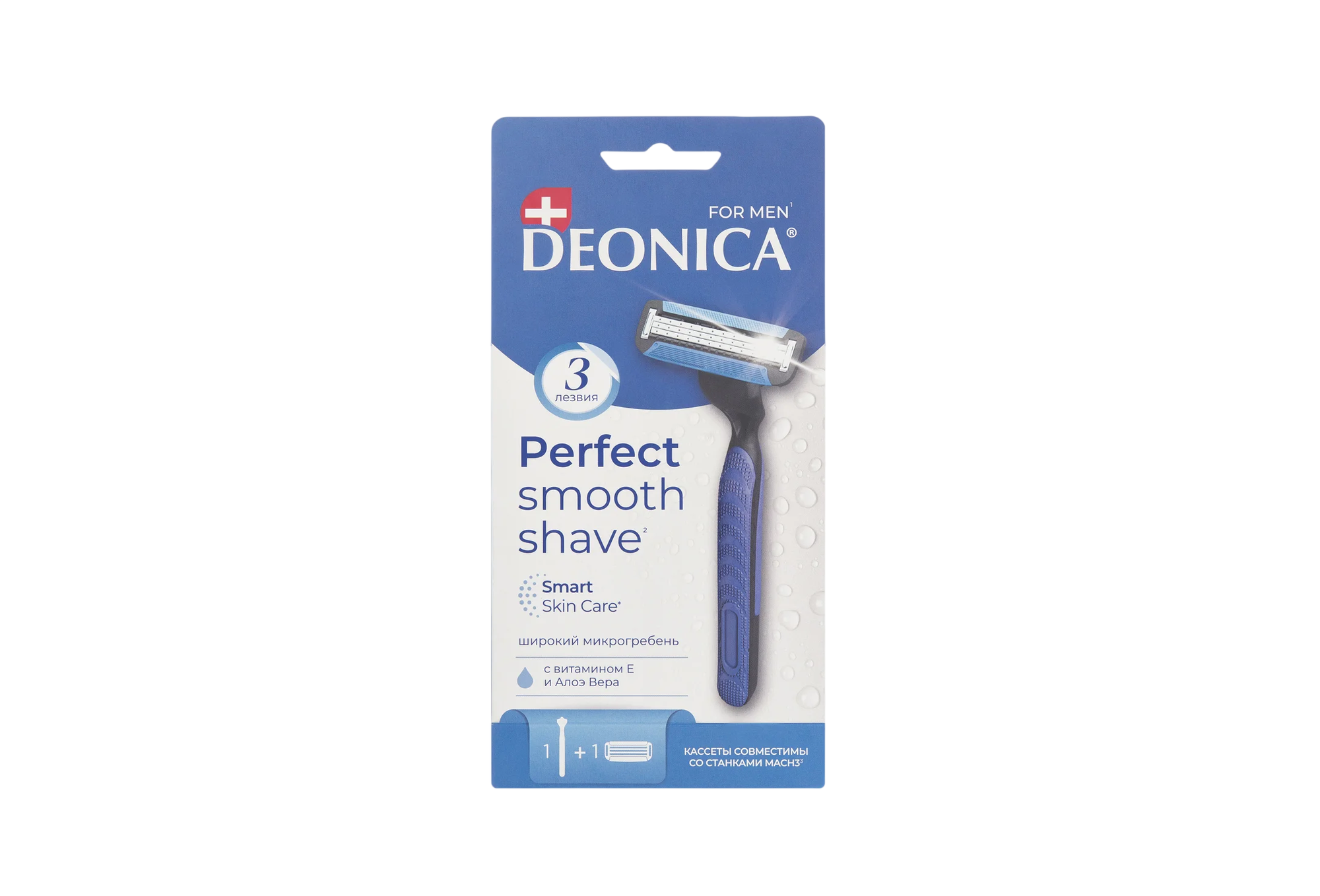 Бритвенный станок Deonica 3 For Men со сменной кассетой