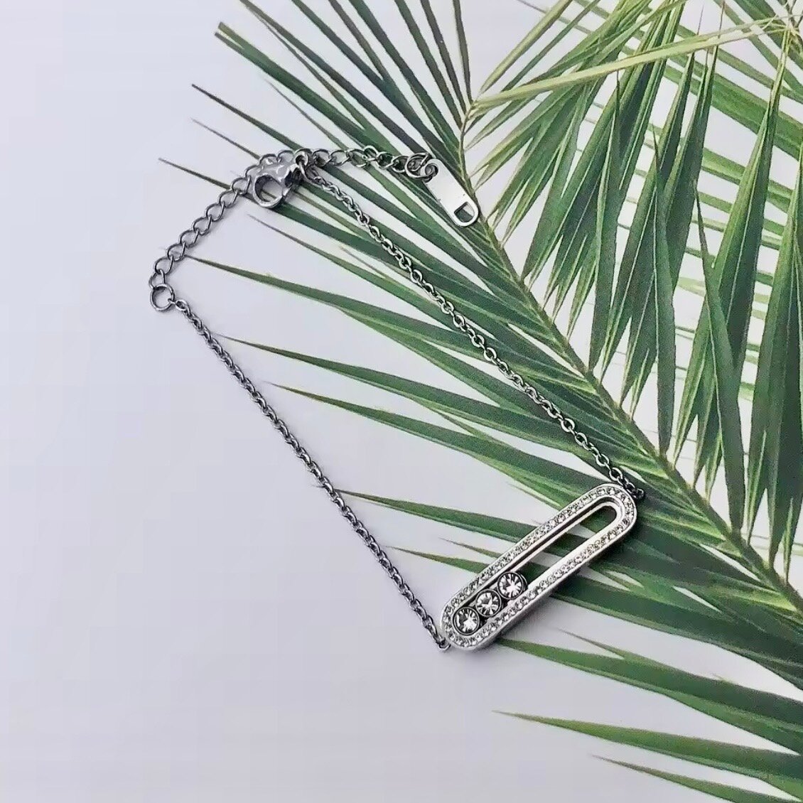 Браслет-цепочка, циркон синтетический, Swarovski Zirconia, циркон