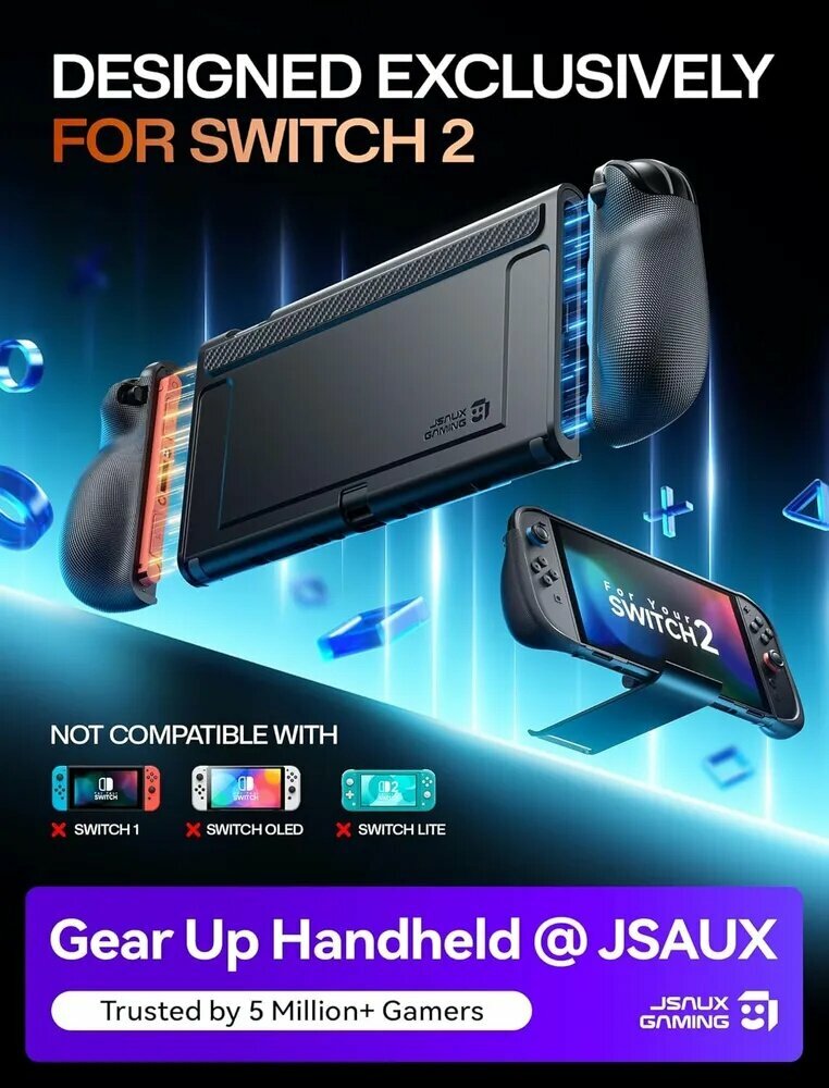 Защитный чехол JSAUX Split для Nintendo Switch 2 (2025), защитный чехол с раздельным захватом, подходит для консоли Switch 2, PC0123A