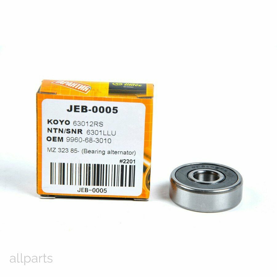 JUST DRIVE JEB0005 Подшипник закрытый(резина) (12/37/12) 6301-2RS