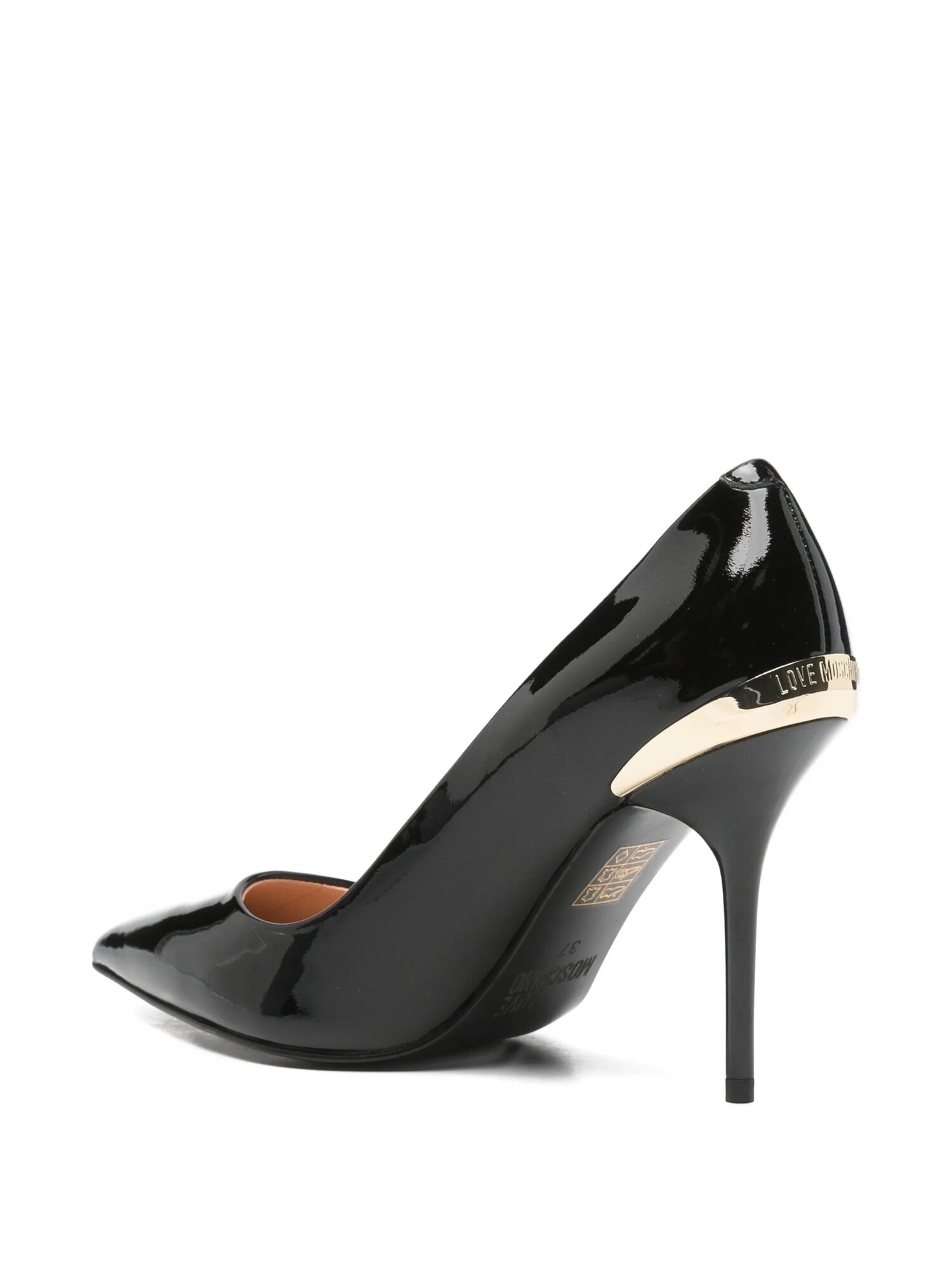 Туфли LOVE MOSCHINO Pointed-toe pumps, размер 35, черный — фото 1